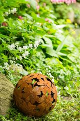 Dekokugel, Rost Ø: 23cm, Blume