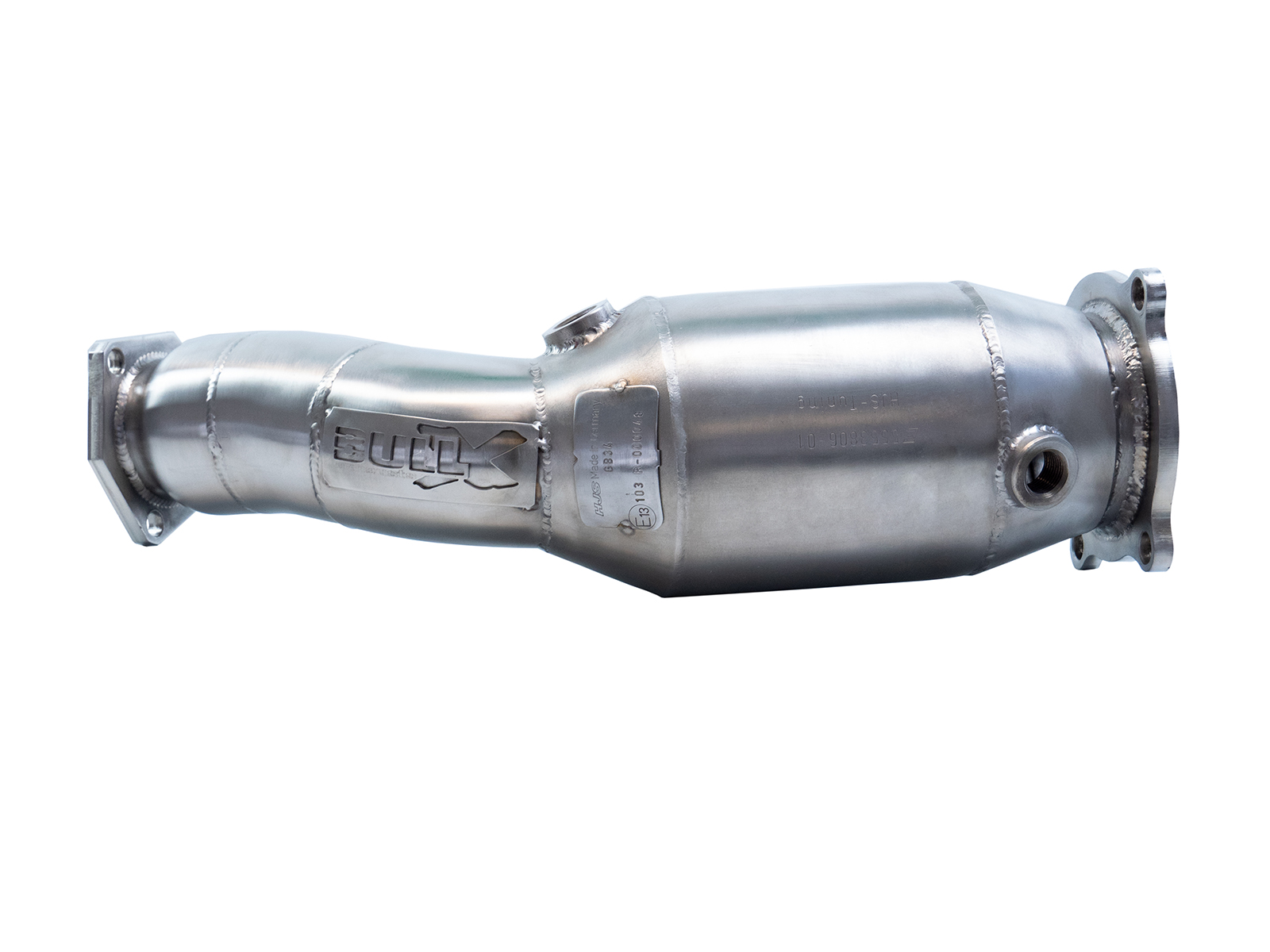 Bull X 76mm Downpipe mit 100 Zellen Sportkat Audi A4 B7 Front Quattroantrieb 2.0 TFSI