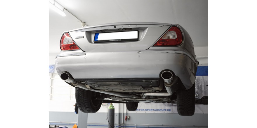 FOX Duplex Sportauspuff Komplettanlage Jaguar XJ X350 3.5l/4.2l/2.7l D ...