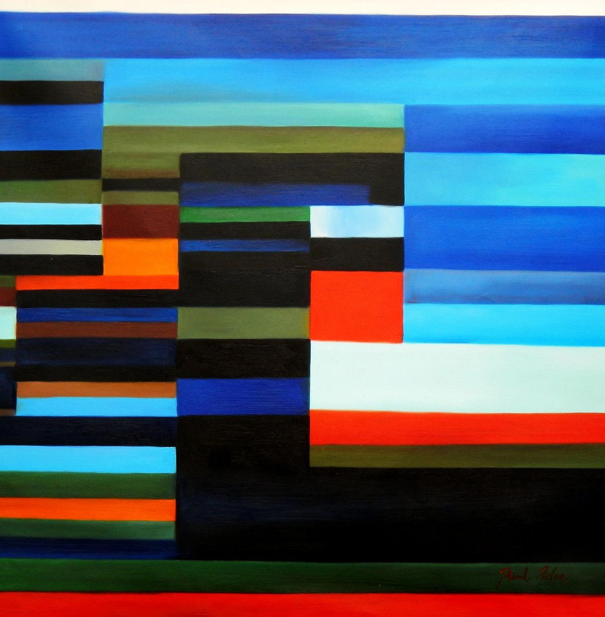 Paul Klee - Feuer am Abend h94678 90x90cm Ölgemälde handgemalt ...