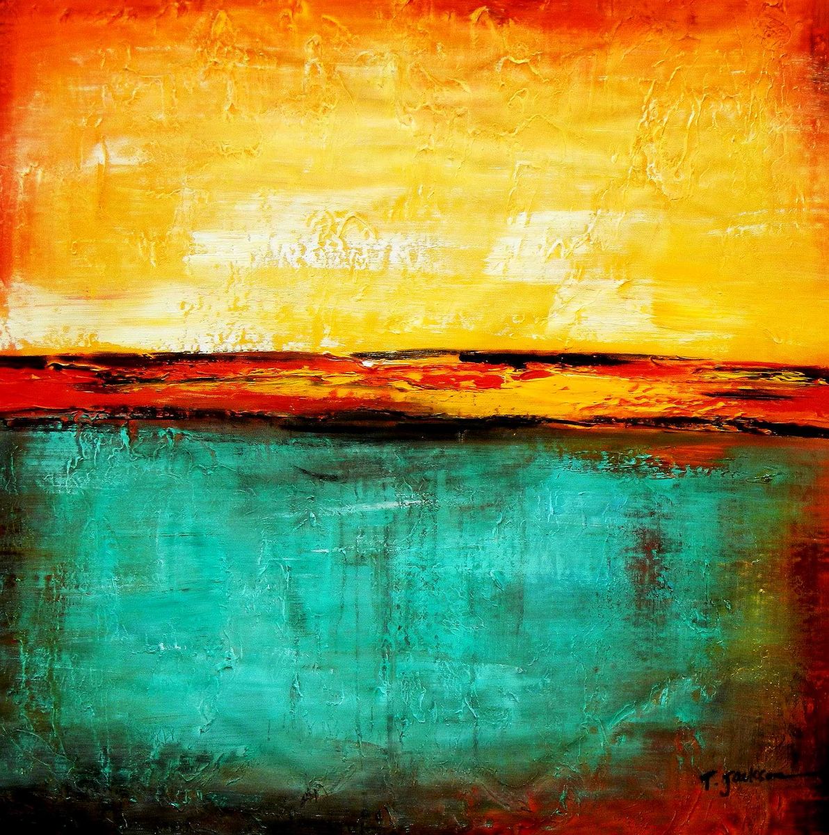 Abstract - Mirage in Babylon g94958 G 77x77cm (aufgespannt auf 4 cm ...
