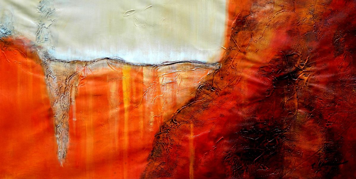 Abstract - Mirage in Babylon II f96790 60x120cm abstraktes Ölbild ...