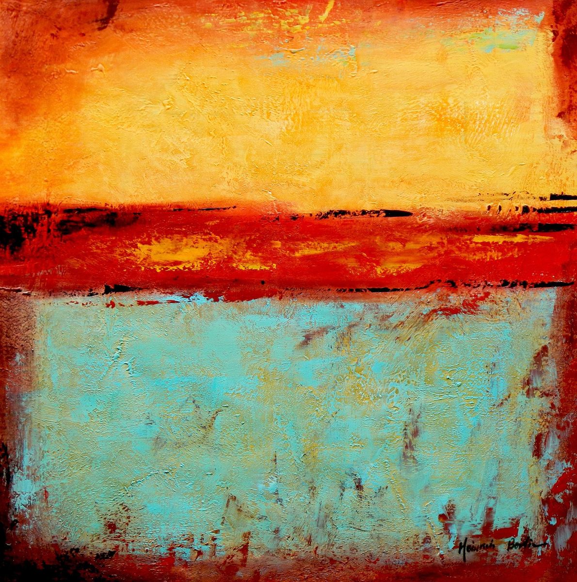 Abstract - Mirage in Babylon g96843 80x80cm abstraktes Ölbild ...