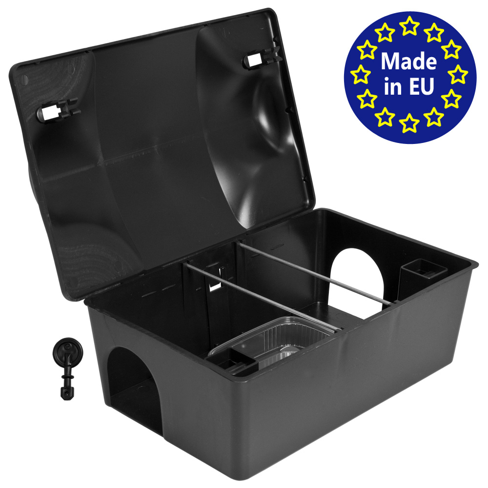 2x Bait Box Station Multi Mice Rat Rodent Key Black Trap Station Petigi ...