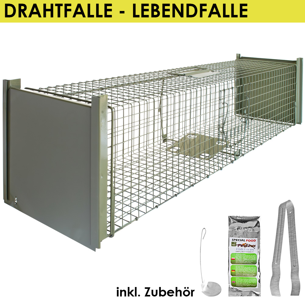 Humane Animal Trap Life Live Trap Metal Box Wire Cage Marten Cat 120 x ...