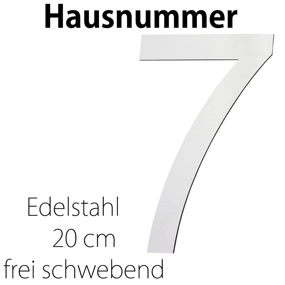 Stainless Steel House Number 20 cm Large 7 House Number Sign House ... Stainless Steel House Number 20 cm Large 7 House Number Sign House ...