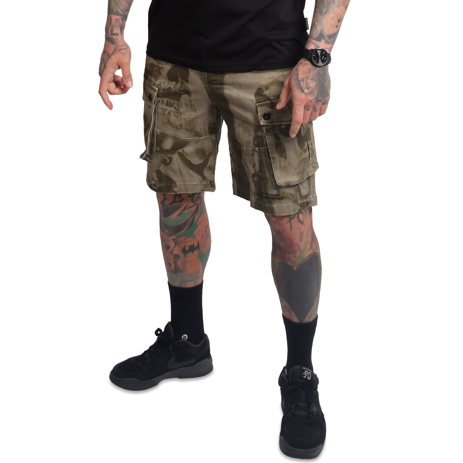Crashed Skull Cargo Shorts