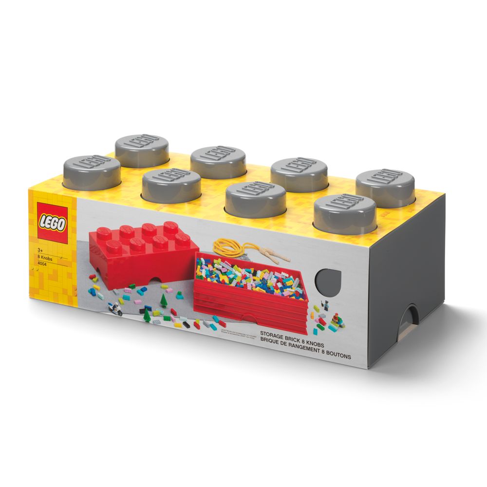 LEGO 40041754 LEGO storage box, eight studs, dark stone grey | JB ...