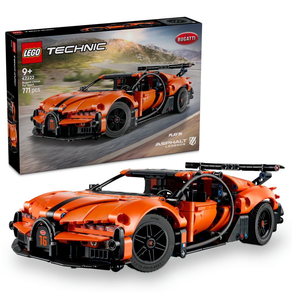LEGO 42222 Bugatti Chiron Pur Sport Hypercar | JB Spielwaren