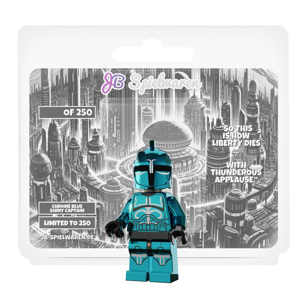 chrome-blue Shiny Captain minifigure | JB Spielwaren