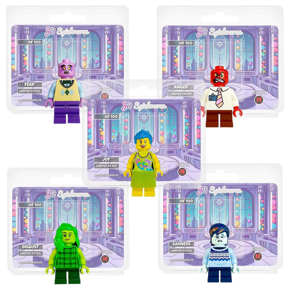 Bundle Joy, Anger, Sadness, Disgust & Fear Custom Minifigures by Bricks ...