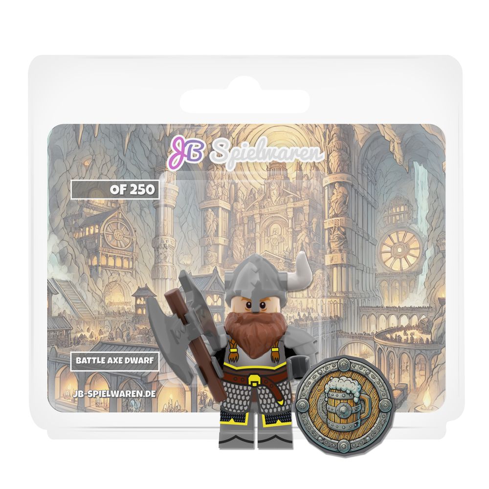 Battle Ax Dwarf Custom Minifigure | JB Spielwaren