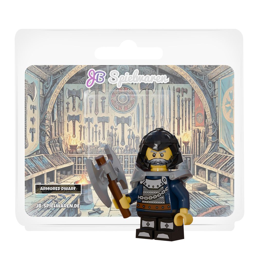Armored Dwarf Custom Minifigur | JB Spielwaren