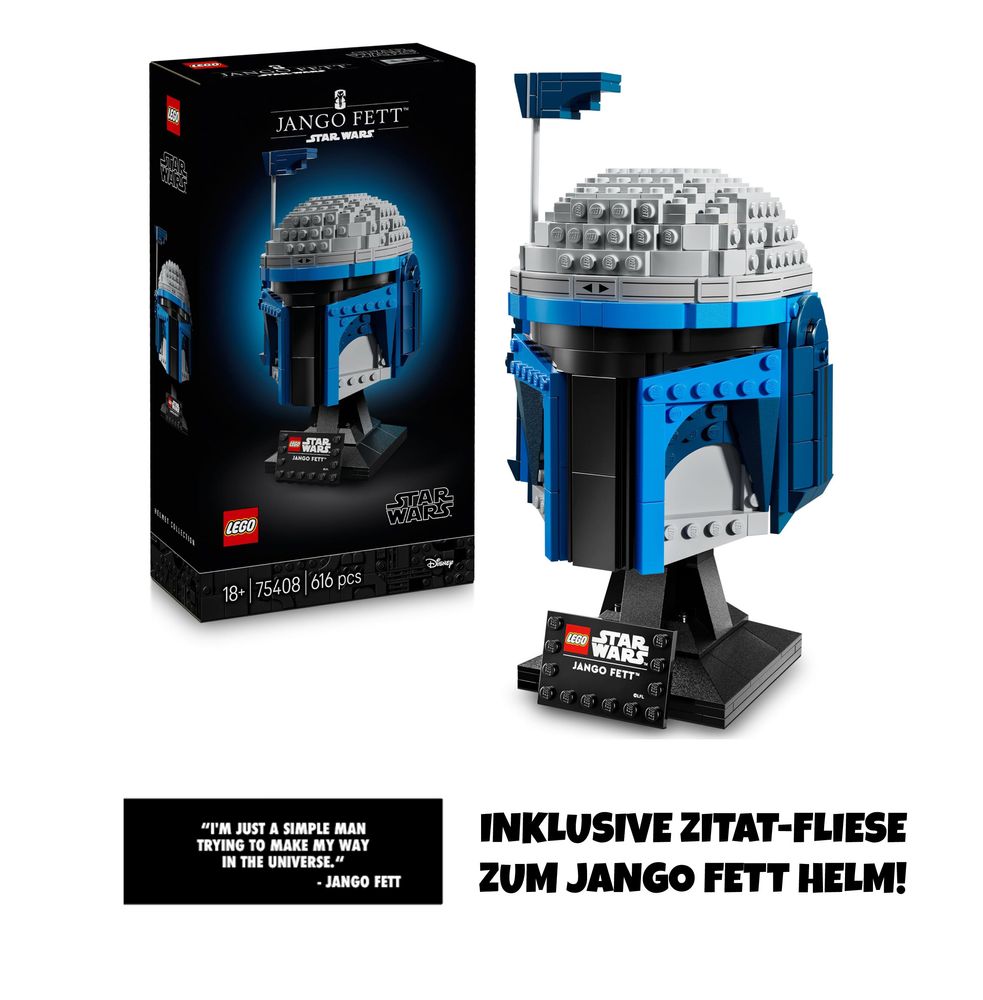 LEGO 75408 Jango Fett™ Helm mit Zitat Fliese | JB Spielwaren