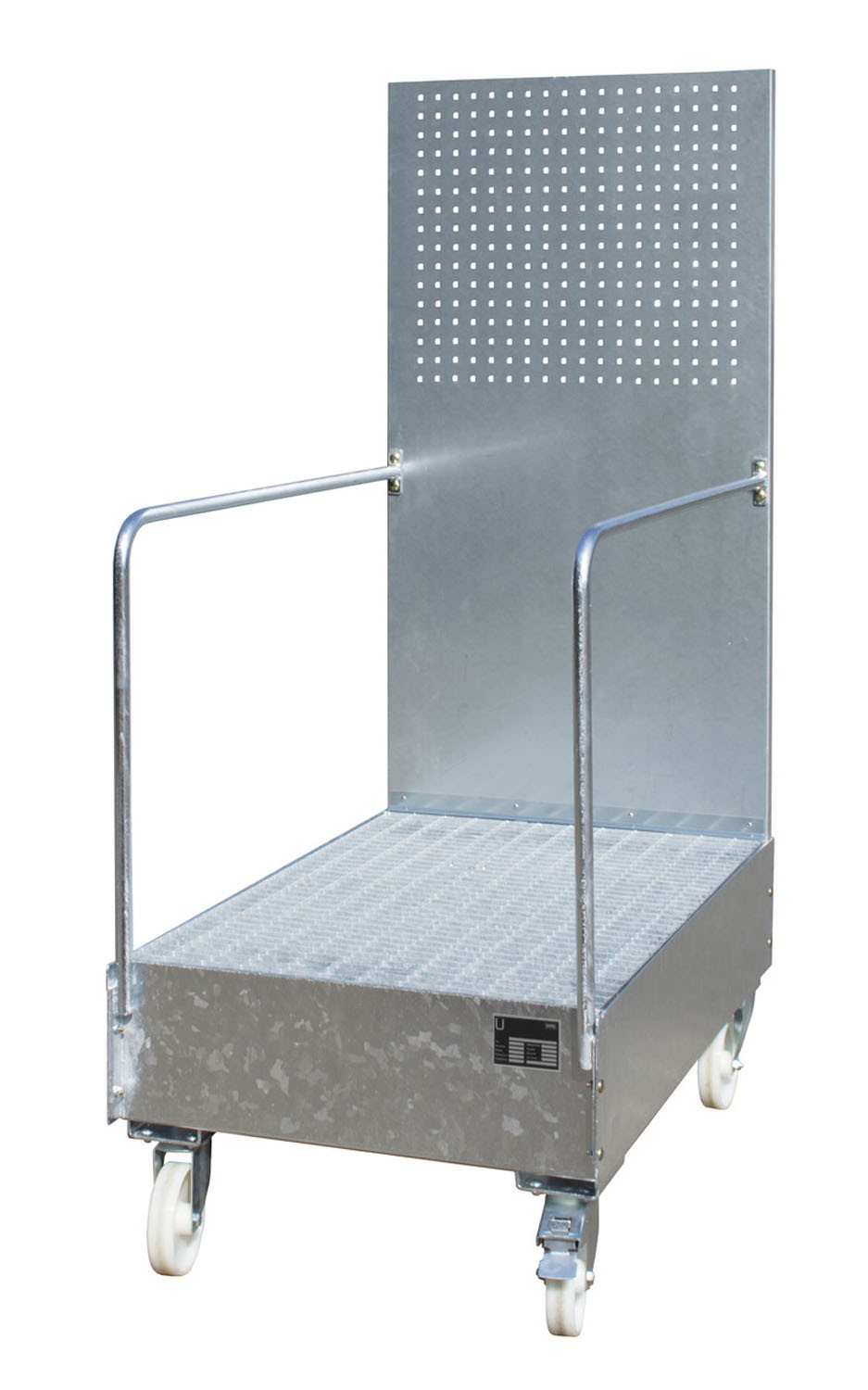 Fahrbare Auffangwanne Typ LPW, Gitterrostauflage, für 2x200l Fass ...