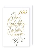 100 Geburtstag Karte Grußkarte Präge Golddruck Hortensien Blumen ...
