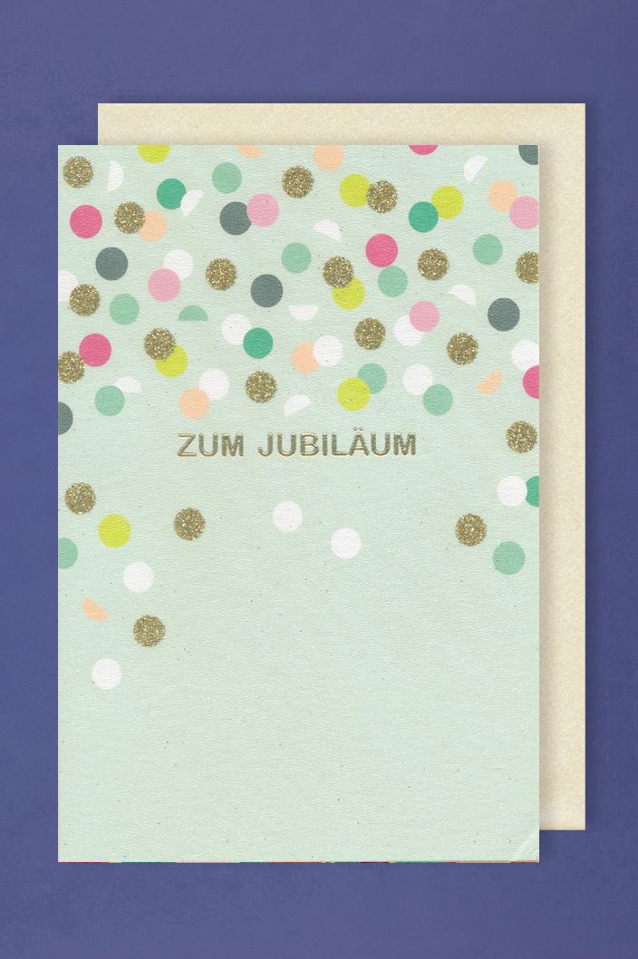 Jubiläum Grußkarte Geschäfts Karte Prägedruck Goldglitter 16x11cm ...