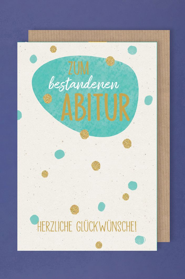 Abitur Abi Pr fung Gru karte Foliendruck Karte Bestanden Punkte 16x11cm