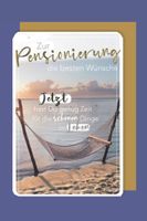 Ruhestand Karte Grußkarte Pension Golddruck Hängematte 16x11cm | AvanCarte