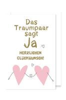 Hochzeit Trauung Karte Grußkarte Das Traumpaar sagt Ja mit verbundene ...
