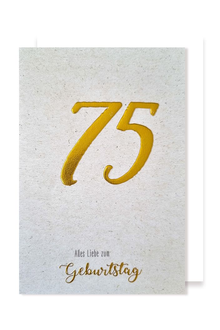 75 Geburtstag Grußkarte Karte Applikationen AvanHandcraft Alles Liebe ...