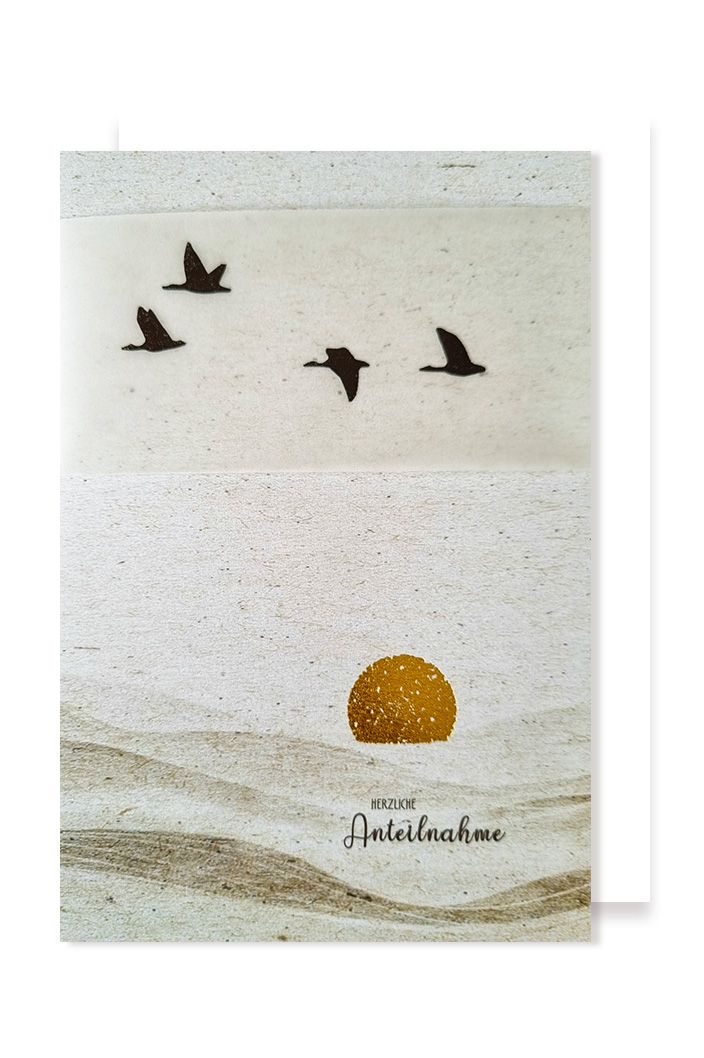 Trauer Grußkarte Karte Applikationen AvanHandcraft Sonnenuntergang ...