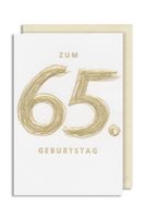 65 Geburtstag Karte Grußkarte Golddruck Zum 65 Geburtstag 16x11cm ...