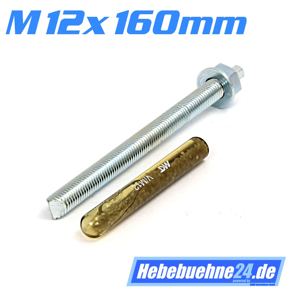 Klebeanker für Hebebühnen mit M12mm x 160mm Länge KFZ Hebebühne 2 ...