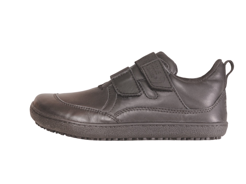 SOLE RUNNER® Puck 2 black leather Leder – Children Barefoot shoe | Sole ...