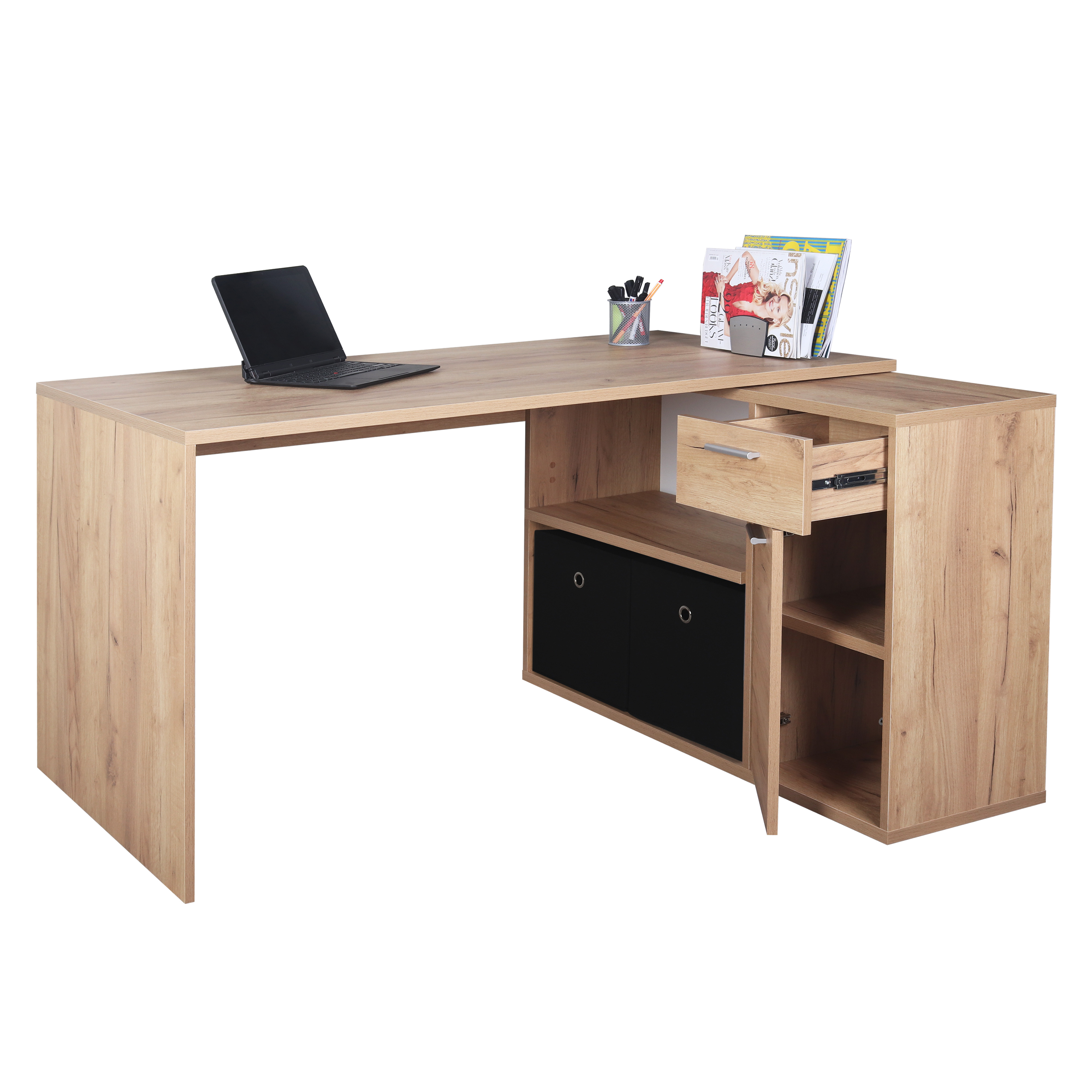 RICOO Winkel Tisch Computertisch Bürotisch Holz Farbwahl WM083 | RICOO