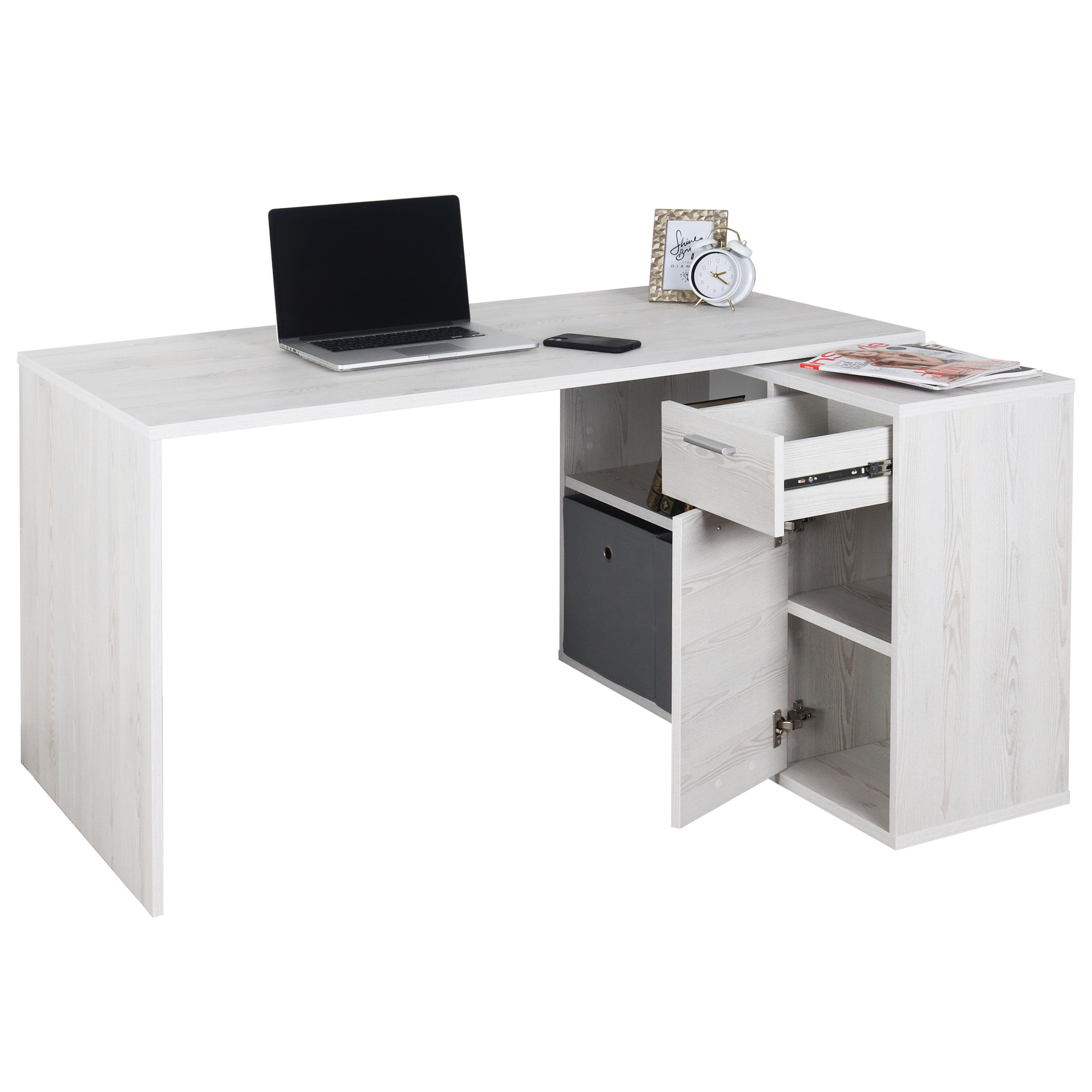 RICOO Winkel Tisch Computertisch Bürotisch Holz Farbwahl WM083 | RICOO