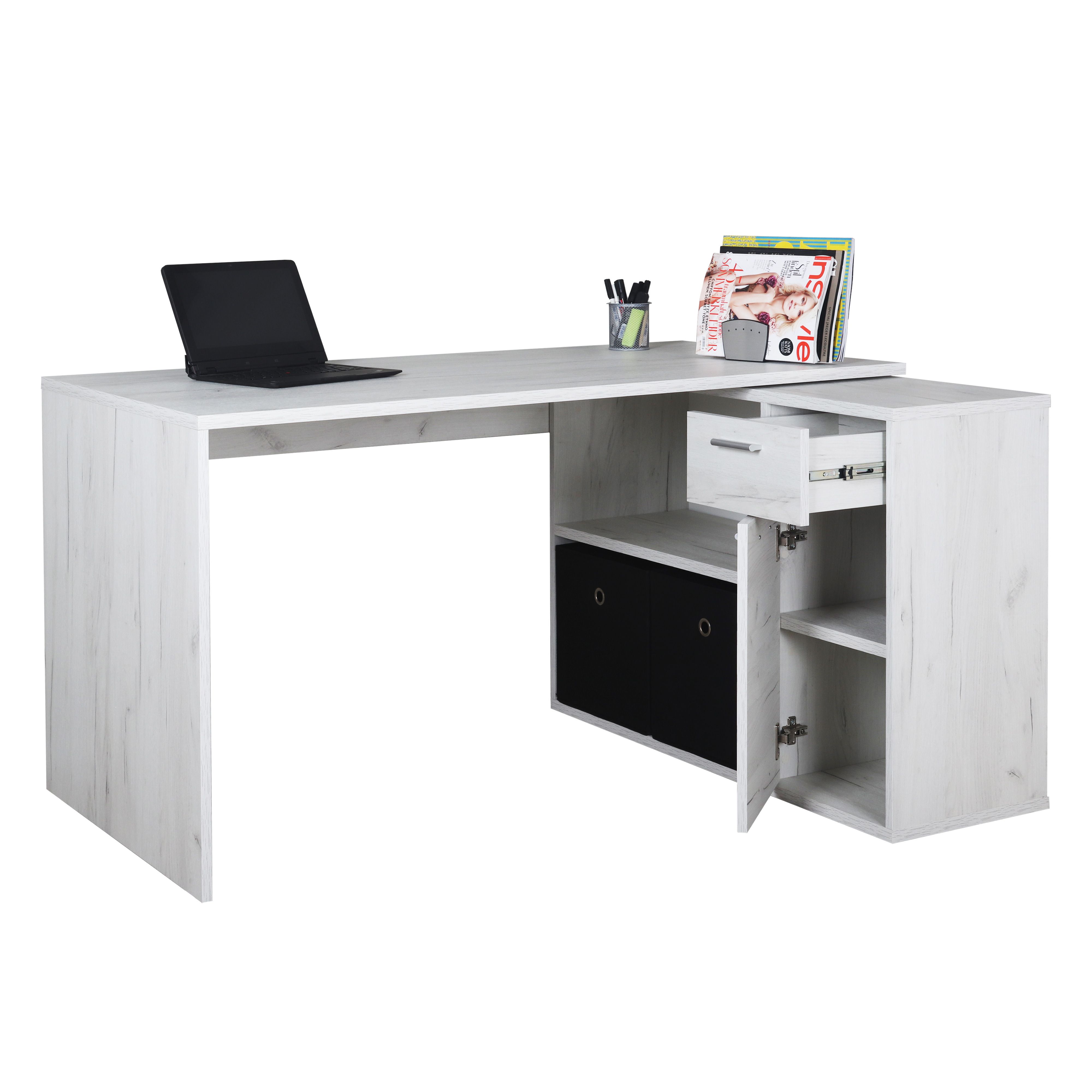 RICOO Winkel Tisch Computertisch Bürotisch Holz Farbwahl WM083 | RICOO