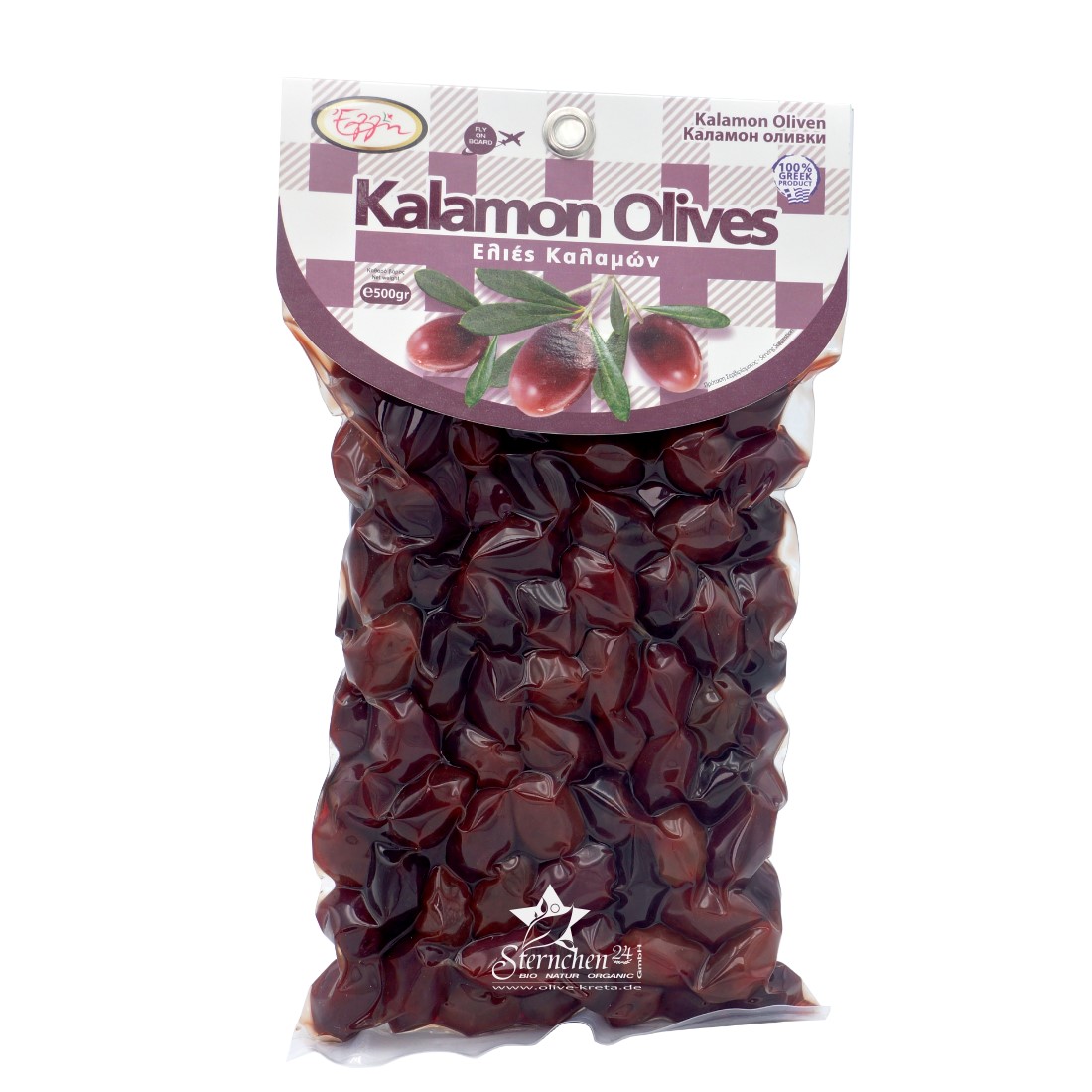 ELLIE 14669 Schwarze Kalamon Oliven 500g vakuumverpackt von Kreta ...