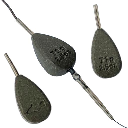 Carp Ready montages set LEAD IN-LINE CARP RIVER angelei Flat Leadcore ...