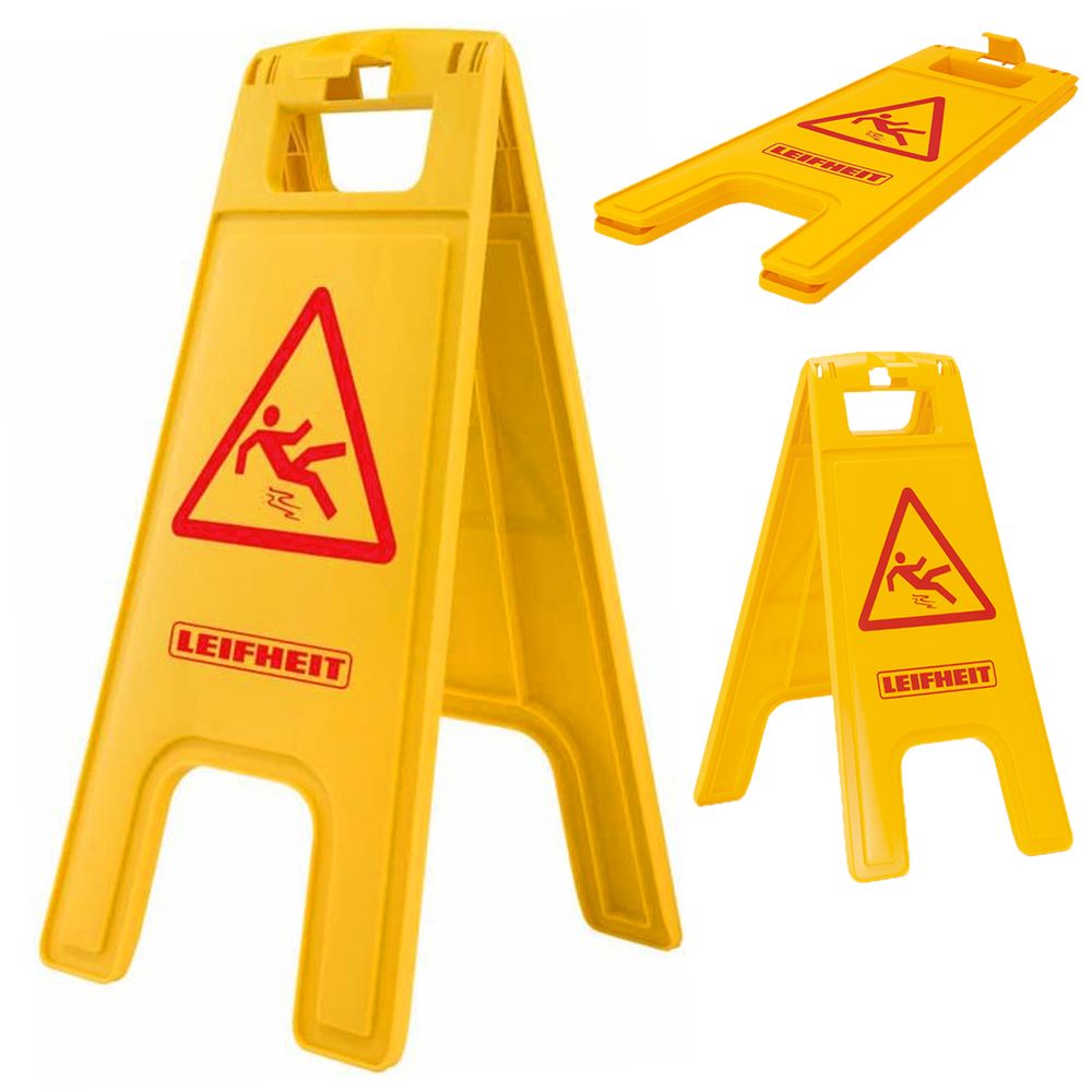 LEIFHEIT Professional Warnschild Rutschgefahr gelb Schild Aufsteller ...