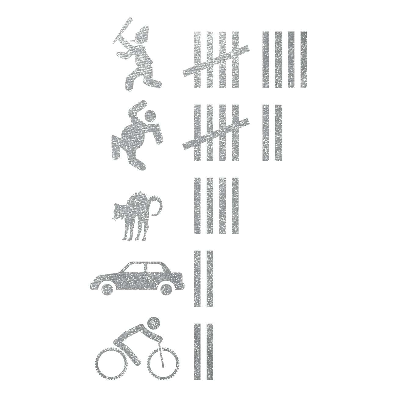 Sticker stroke list 25 cm height many colors shots white silver black ...