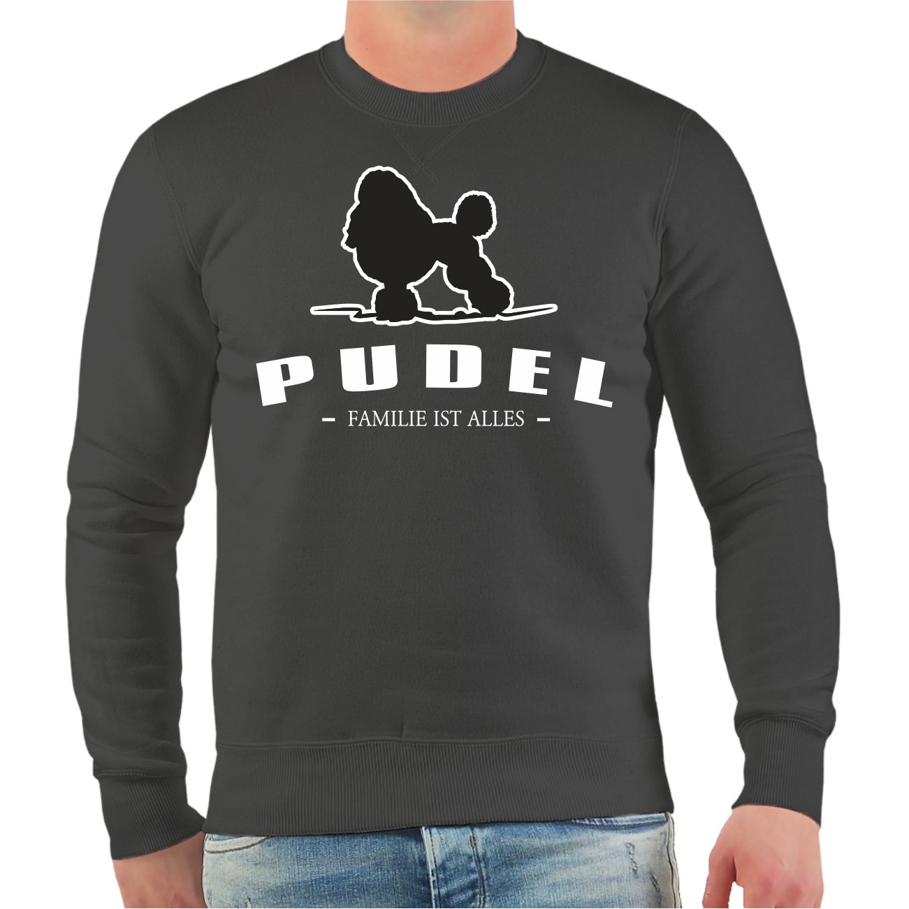 Männer Sweatshirt Pudel Silhouette | plentyShop LTS