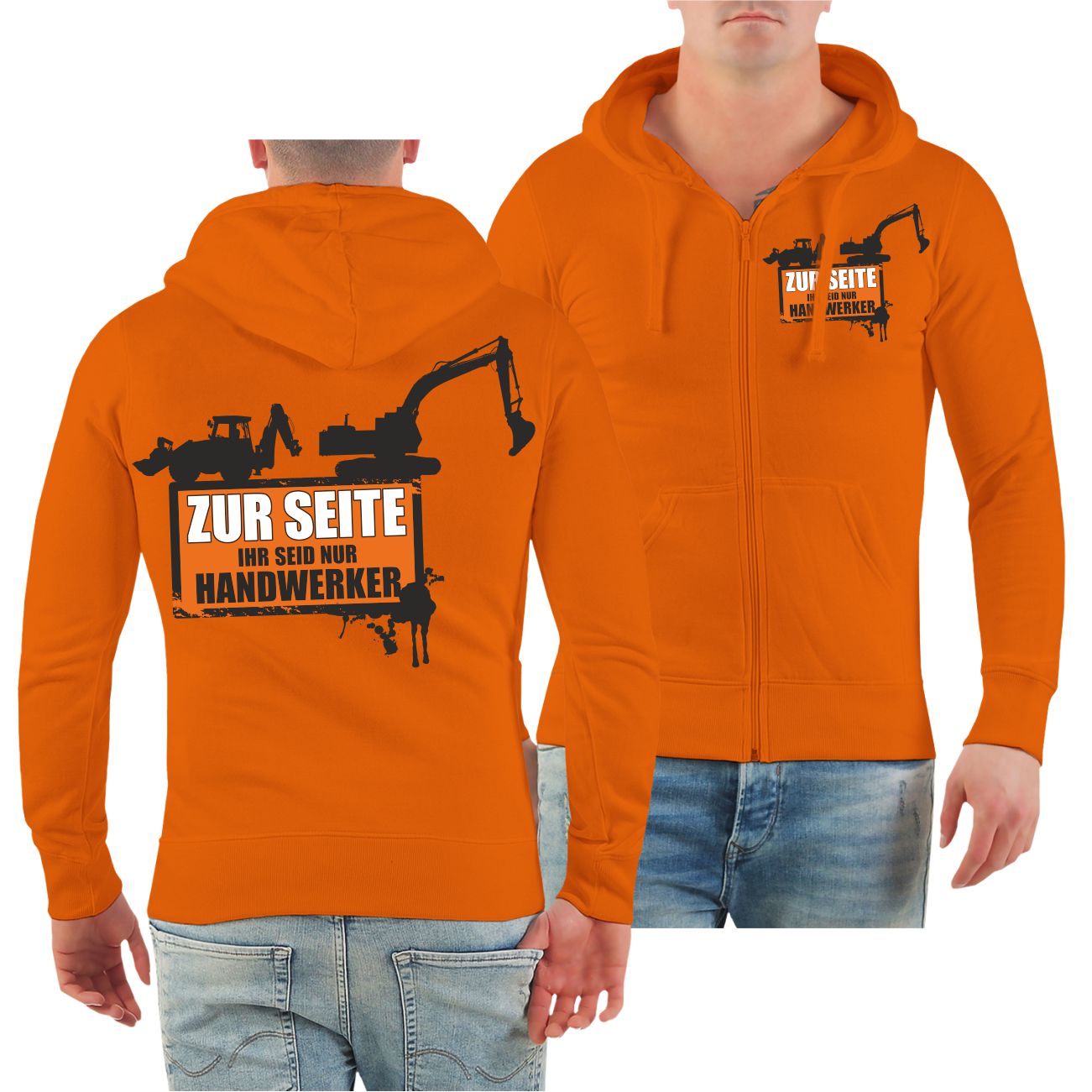 Hooded sweat jacket excavator driver crane driver TO THE SIDE ...