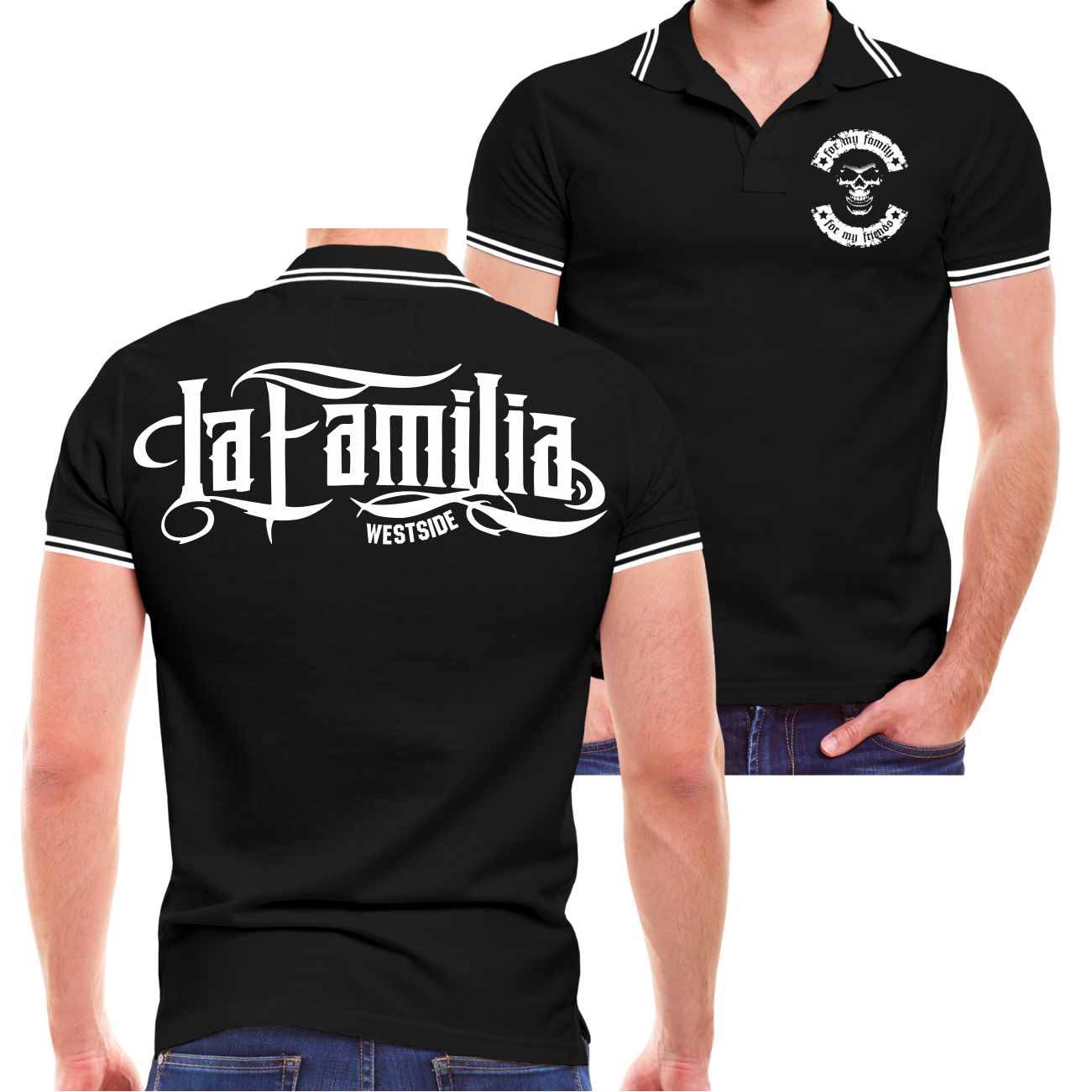 Männer POLO La Familia Westside Skull | plentyShop LTS