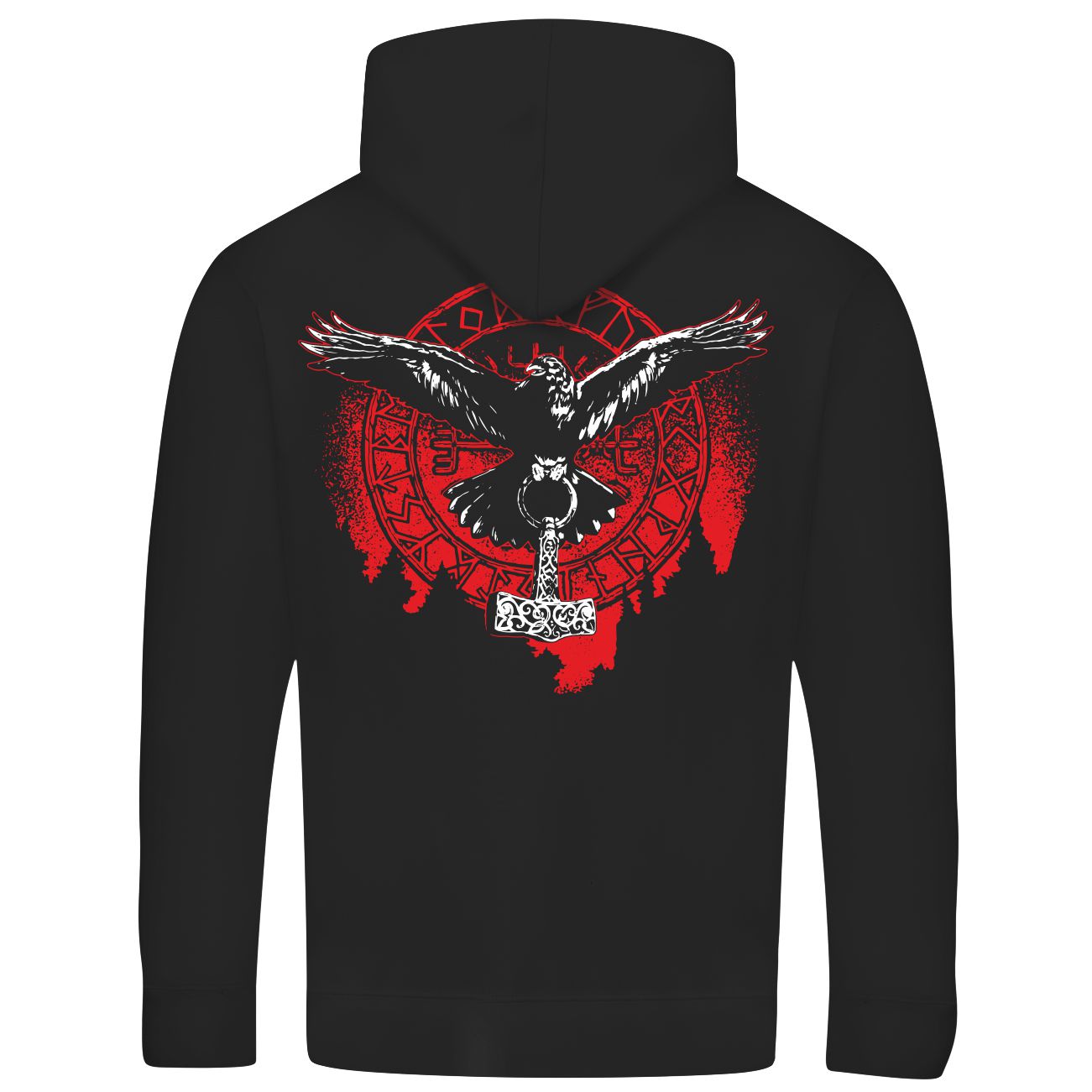 Männer Kapuzenpullover Valknut Die Rune um den Hals und Wotan im Leib ...