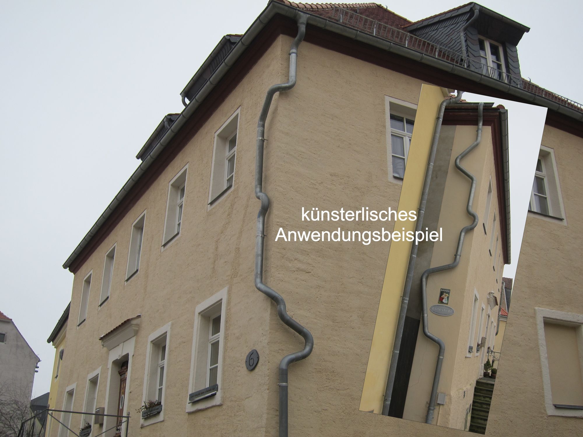 Zink Fallrohrbogen mit Einzug d=100mm x 40° Regenfallrohr Bogen ...