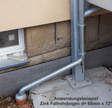 Fallrohrbogen Fallrohre Zink Kupfer 120 100 87 80 76 60 50 90° 85° 72 ...