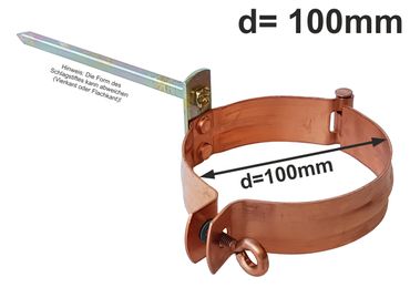 Kupfer Fallrohr Regensammler mit Schlauch d=100mm frostsicher Dachrinne ...