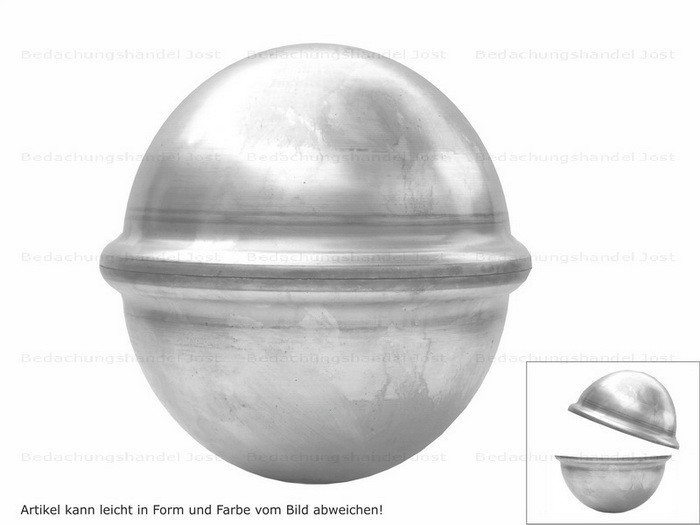 Zink Kugel rund 200mm mit Wulst (2 Halbkugeln) | Dachdecker Shop