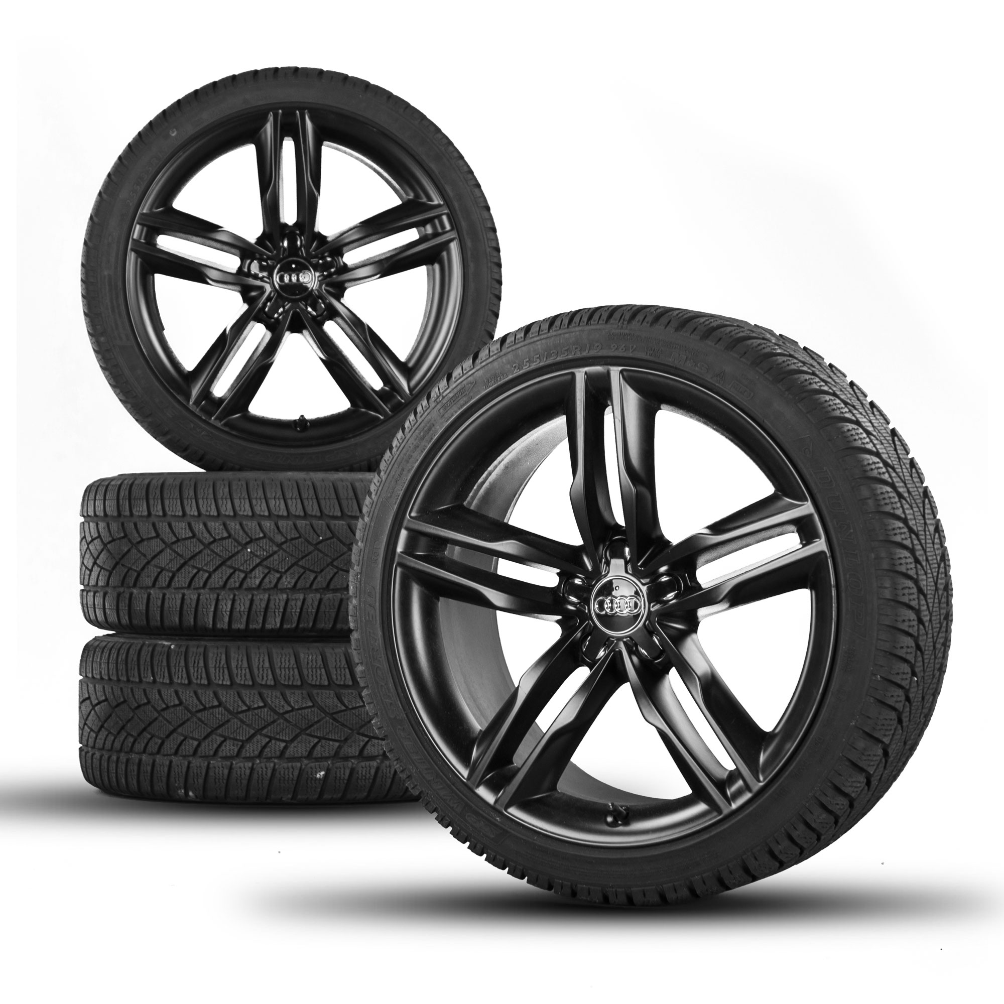 Audi 19 inch rims A5 S5 B8 alloy wheels schwarz winter tyres winter ...