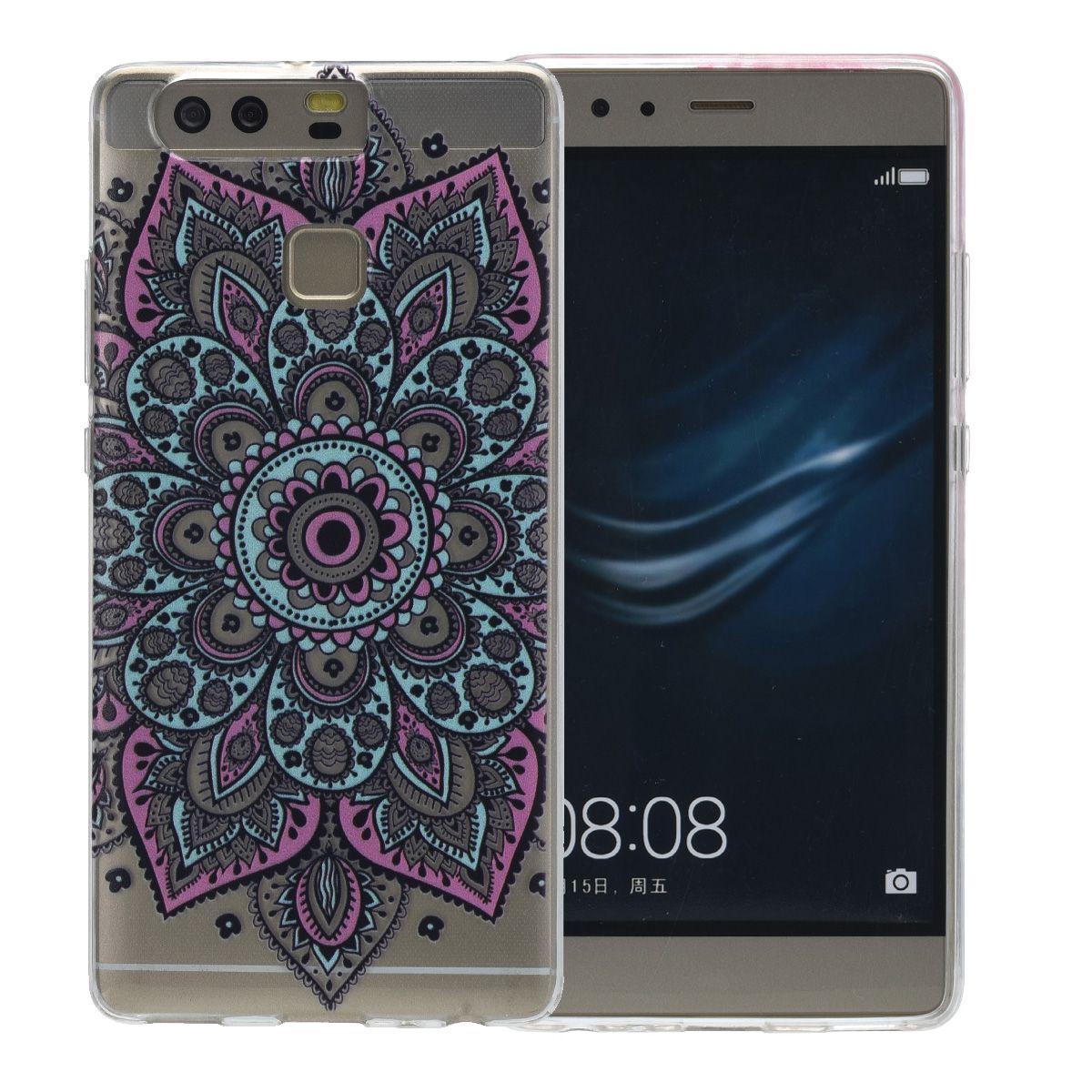 Henna Cover für Huawei P9 Case Schutz Hülle Silikon Tattoo Bunt | König ...