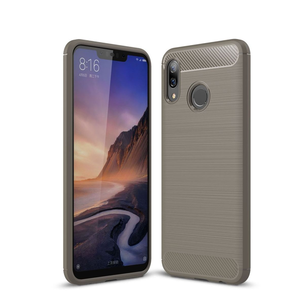 Schutzhülle Handyhülle für Huawei Nova 3 Case Cover Carbon Optik Grau ...