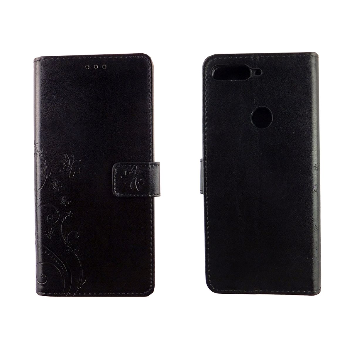 Huawei Honor 7C Handy Hülle Schutz-Tasche Cover Flip-Case Kartenfach ...