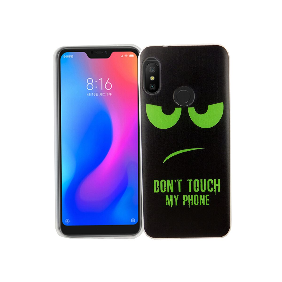 Xiaomi Redmi 6 Pro Handy Hülle Schutz-Case Cover Bumper Dont Touch My ...