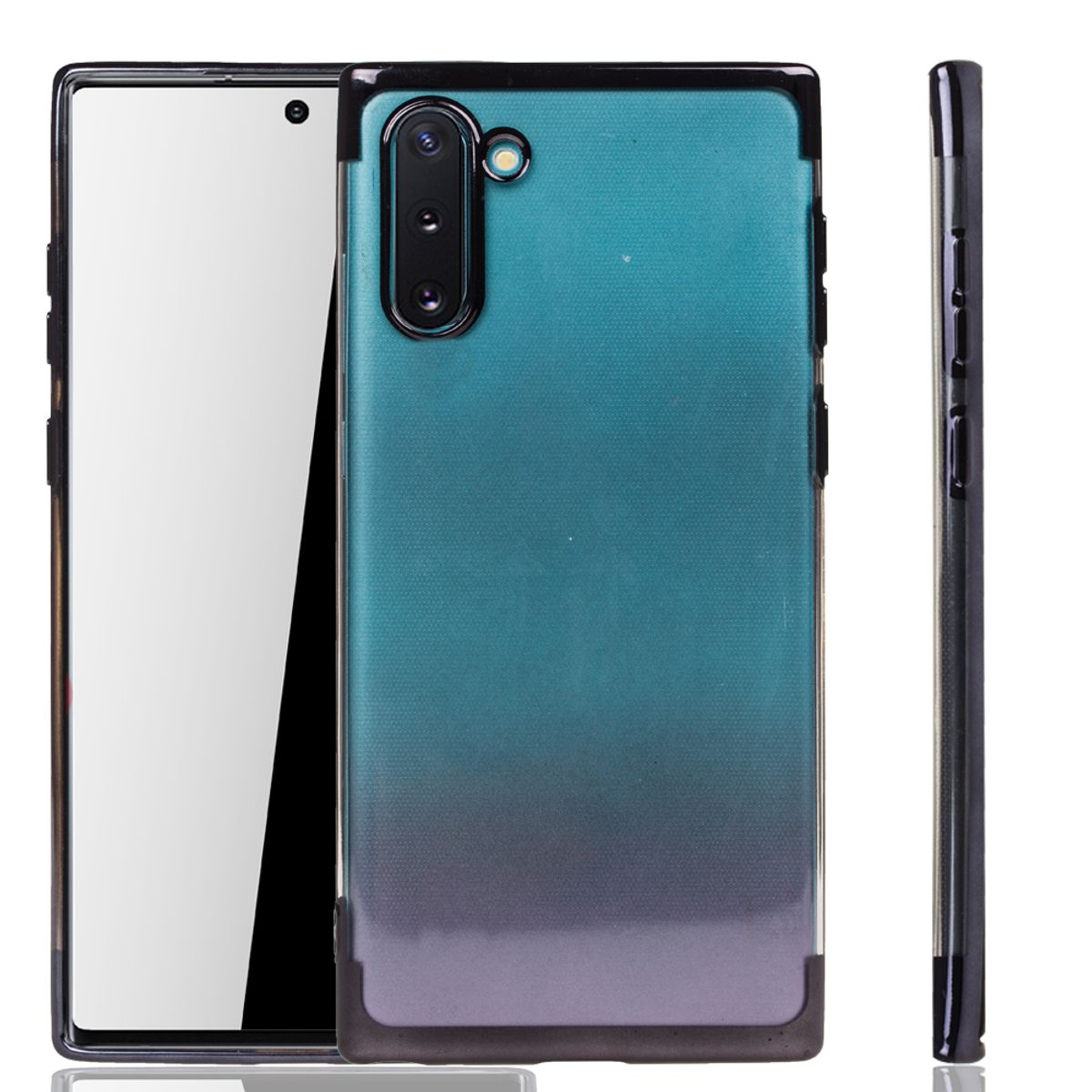 Handyhülle für Samsung Galaxy Note 10 Schwarz - Clear - TPU Silikon ...